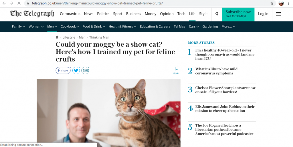 telegraph Barry - Anita Kelsey - Cat Behaviourist
